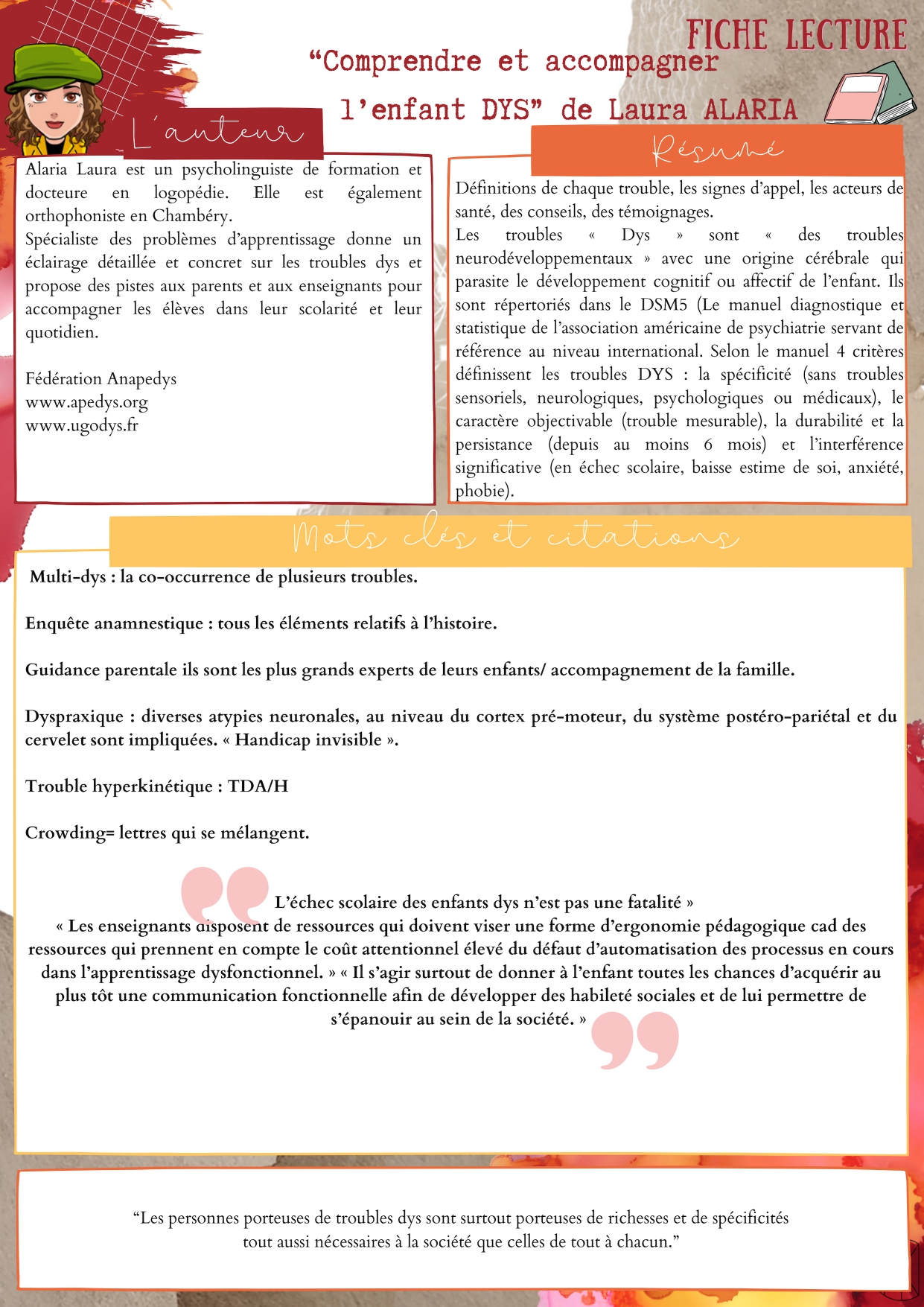 Fiches de lecture | Portail pédagogique académique